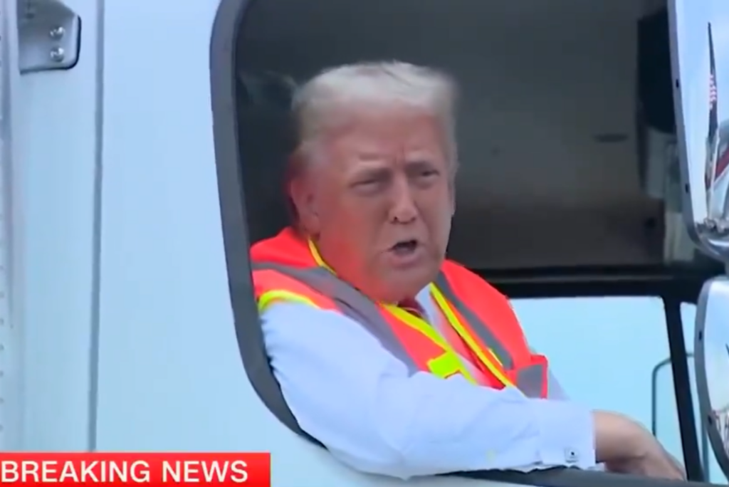 Donald Trump Rides Garbage Truck Following Joe Biden's Controversial ...